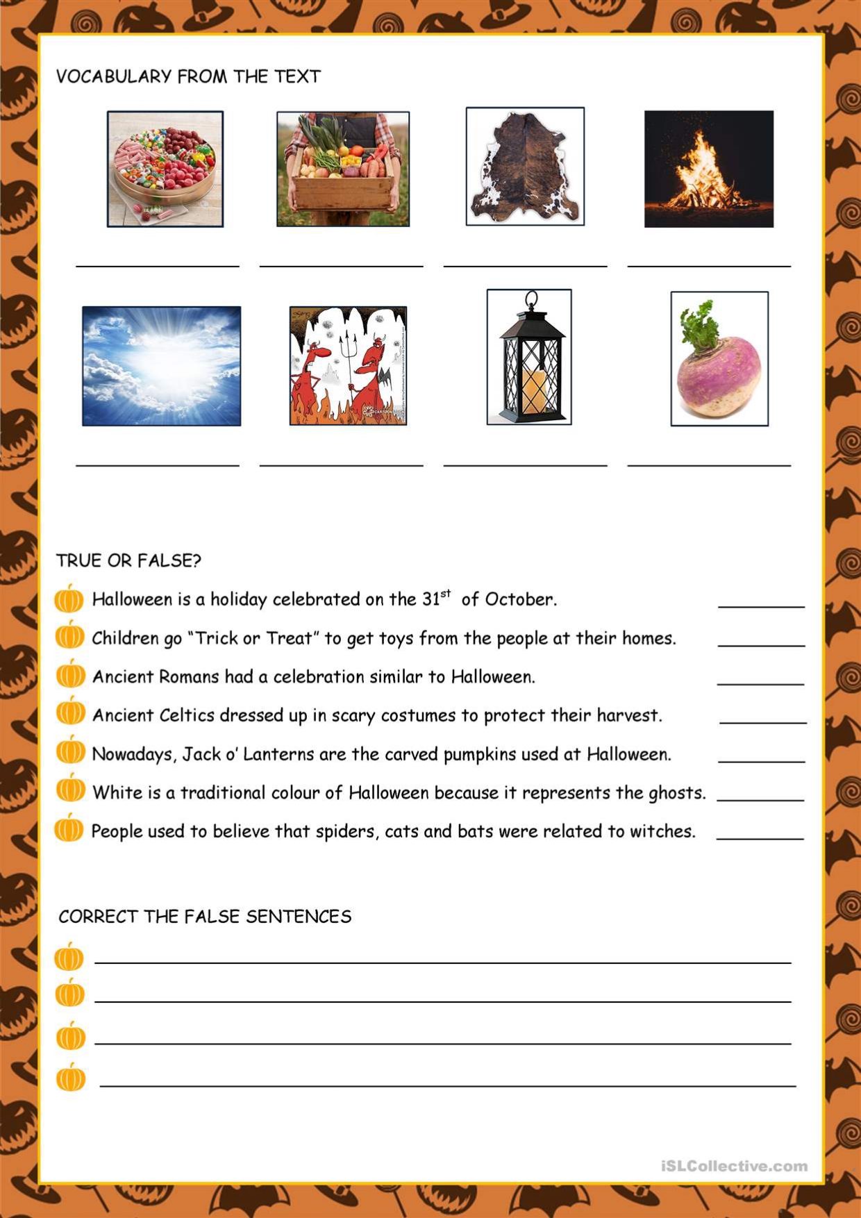 Halloween Facts Worksheet | ️ ️ ️ ITTT